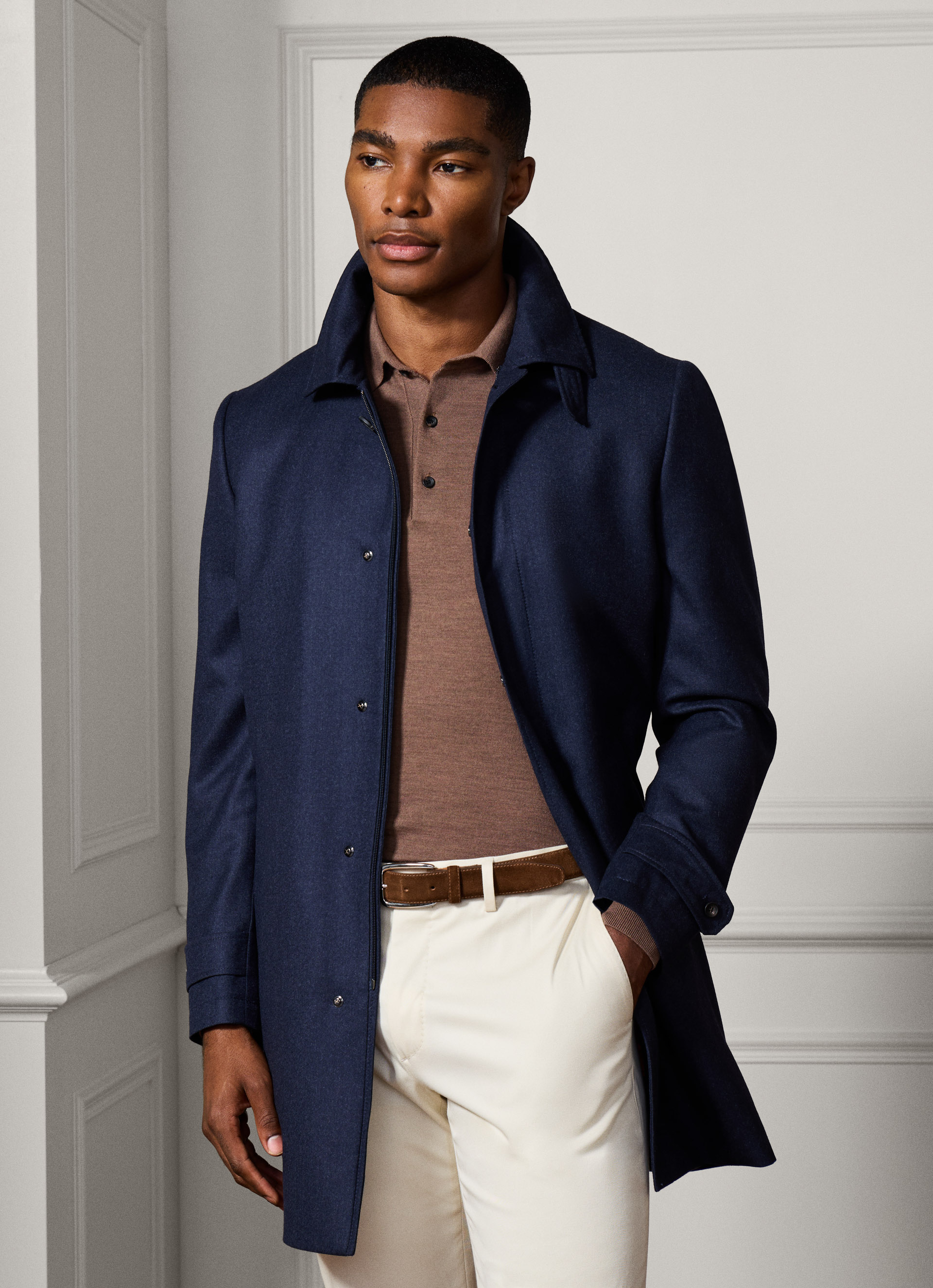 Wool Water Resistant Mac | Hackett London