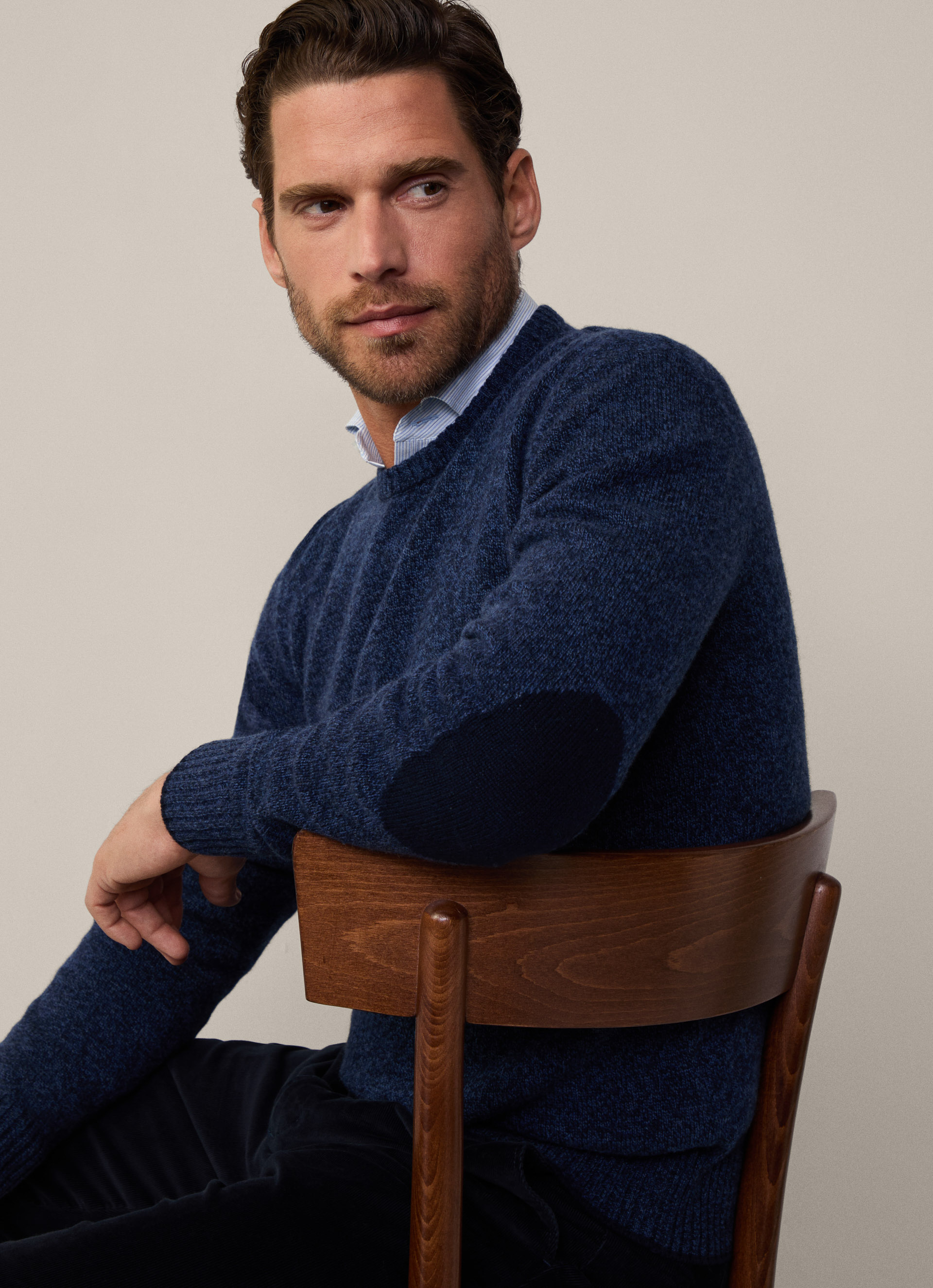 PULL COL ROND EN LAINE | Hackett
