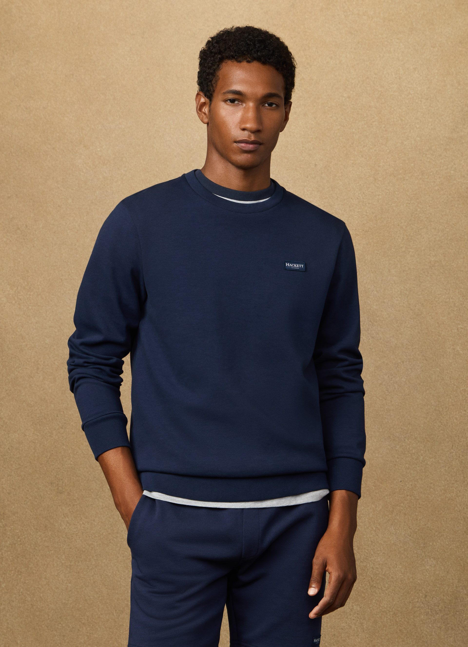 Branded Badge Crew-Neck Sweat | Hackett